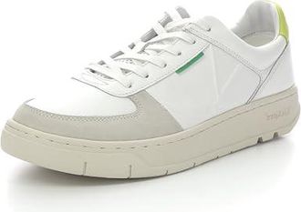 Kickers Allow, Sneakers Basses Mixte, Blanc Jaune Fluo, 39