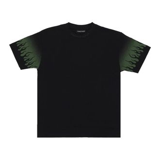 Vision Of Super Flames Tee Herren T-Shirt Schwarz/gr&uuml;n - - Tops - Herren - Schwarzk - XL