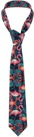Generic Cravate DAffaires Vol De Flamants Roses R&eacute;glable Tie Classique Cravate Homme Pour Travail Affaires C&eacute;l&eacute;brations