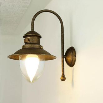 Licht-Erlebnisse Licht-erlebnisse - Lampe murale int&eacute;rieure laiton v&eacute;ritable verre en bronze E27 Maritim Salon Cuisine Applique murale