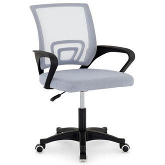 IDIMEX Chaise de Bureau Phoenix, Pivotante et r&eacute;glable en Hauteur, Tissu Mesh, avec accoudoirs, Gris