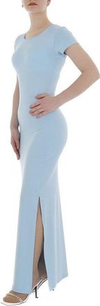 Ital-Design Maxikleid Damen Elegant Pencil (86365224) Stretch Maxikleid in Hellblau