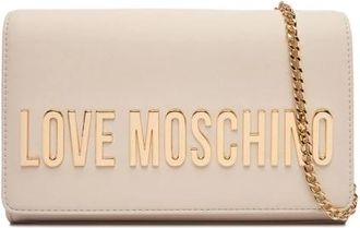 Love Moschino Femme, Sacs, Beige, Taille: ONE Size Logo-Lettering Shoulder Bag