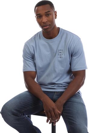 HUGO BOSS T-Shirt f&uuml;r Herren, Rundhalsausschnitt, Baumwolle (Blau)