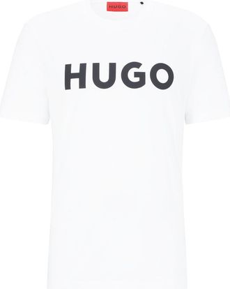HUGO BOSS Softes T-Shirt mit Label-Frontprint und Stretch in