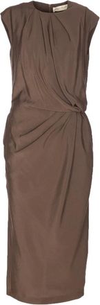 PDR Phisique Du Role Femme, Robes, Brun, Taille: 38 FR Robe Midi Drap&eacute;e