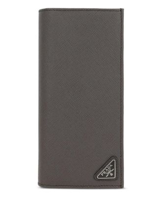 Prada Kartenetui aus Saffiano-Leder - Grau