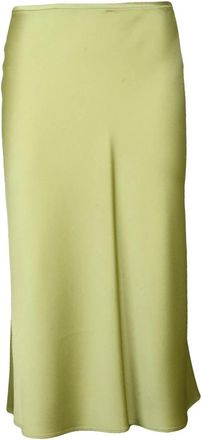 Blumarine Femme, Jupes, Vert, Taille: 36 FR Jupe Midi Satin&eacute;e