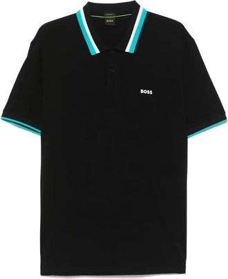HUGO BOSS Homme, Tops, Noir, Taille: XS Polo avec Bordures Contrast&eacute;es