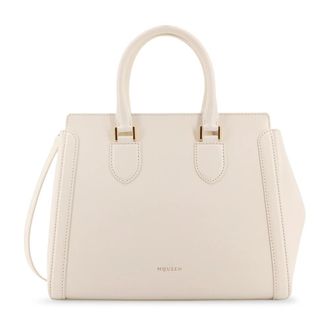 Alexander McQueen Birdee Gro&szlig;e Leder Schultertasche - - Bags - Damen - Wei&szlig; - ONE SIZE