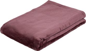 Gözze Wohn- und Kuscheldecke, Memphis, Hohes Stoffgewicht 300 g/m², 220 x 240 cm - Beere