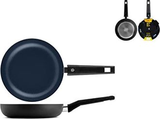 hOme Pfanne Asterisco aus Aluminium mit Antihaftbeschichtung 20 cm, inklusive 1 Pfannenwender aus Filz