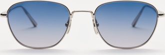 Chimi Eyewear Herren - Sonnenbrille Polygon silber/rauchblau/grau