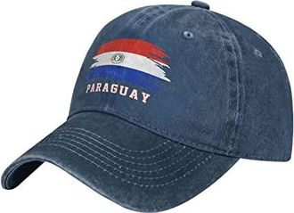 Generic Casquettes De Golf Drapeau du Paraguay, Denim Paraguayen R&eacute;glable Casquette Trucker S&eacute;chage Rapide Chapeau pour Jogging Randonn&eacute;e Femmes