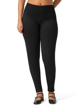 No Nonsense Damen-Stretch-Jeansleggings mit Taschen, Schwarz, S