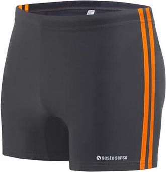 Sesto Senso Maillot de Bain Homme Sportif, Boxer de Bain à Séchage Rapide avec Cordon de Serrage - Short de Bain Confortable en Taille 4XL, Graphite