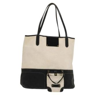Burberry Pre-owned Toile sacs-main - Femme - Pre-owned - Beige - Taille: ONE Size