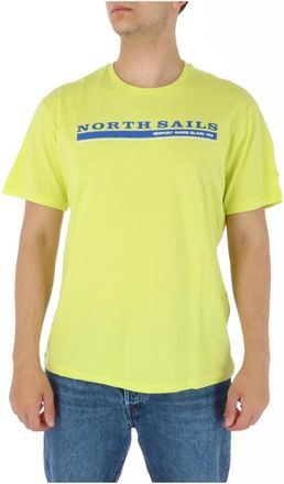 North Sails Gelbes T-Shirt mit Rundhalsausschnitt - - Tops - Herren - Gelb - L