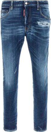 Dsquared2 Homme, Jeans, Bleu, Taille: 2XL Jean Slim Fit D&eacute;lav&eacute;