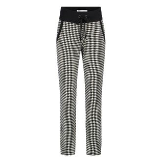 Raffaello Rossi Femme, Pantalons, Noir, Taille: 40 FR Pantalon &Eacute;l&eacute;gant Jersey Houndstooth