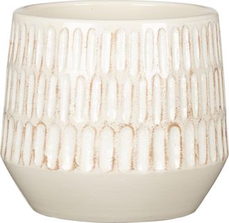 Scheurich Mavi, Blumentopf aus Keramik, Farbe: Alabaster, 17,64 cm Durchmesser, 16,5 cm hoch, 6 l Vol