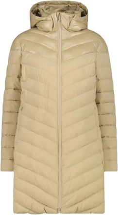 F.lli Campagnolo Cmp, Femme, Manteaux, Beige, Taille: 40 FR Longue doudoune unie Sorona Aura