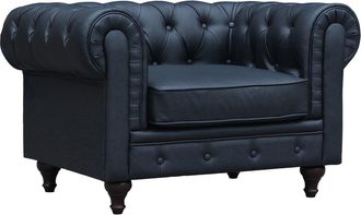 Habitat et Jardin Chesterfield Sessel Aliza - 111 x 82 x 70 cm - Schwarz
