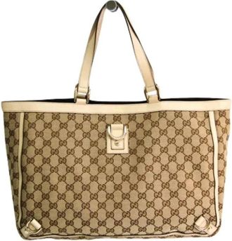 Gucci unisex, Pre-owned, Beige, Taille: ONE Size Sac cabas Pre-owned GG Canvas 141472