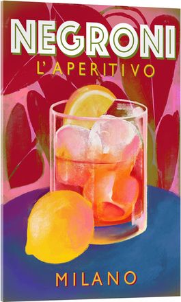 Posterlounge Negroni Aperitivo Milano, Italia Acrylglasbild von Marco Marella 20 x 30 cm Blau Wandbilder Wanddeko