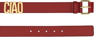 Moschino Leather Belt - Red
