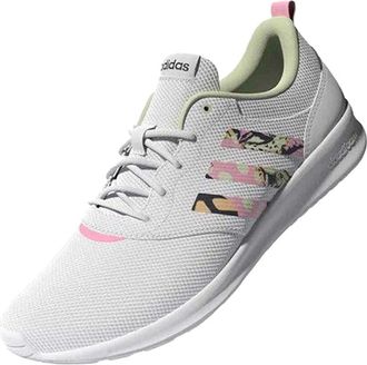 adidas Damen QT Racer 2.0 Running Shoe, Cloud White/Light Pink/Almost Lime, 36 2/3 EU