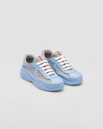 Prada Americas Cup Sneaker aus weichem Gummi und Bike-Gewebe