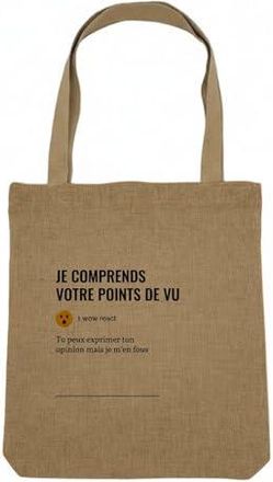 Fabulous Sac Shopping Tote Bag Aspect Lin - Je Comprends Votre Points De Vu Jargon Travail Office Email Icone Bureau Collegue Humour - Sac de Courses Toile Epa