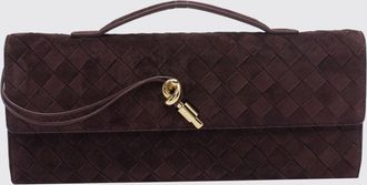 Bottega Veneta Andiamo Intrecciato-Clutch aus Wildleder