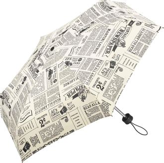 Happy Rain Regenschirm Newspaper - Mini-Taschenschirm Handöffner
