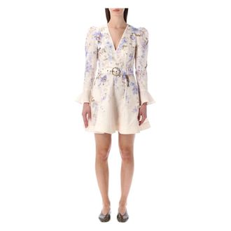 Zimmermann Femme, Robes, Multicolore, Taille: 40 FR Luna Plunge Mini Dress
