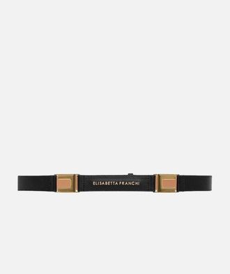 Elisabetta Franchi Femme, Accessoires, Noir, Taille: XL Logo Belt
