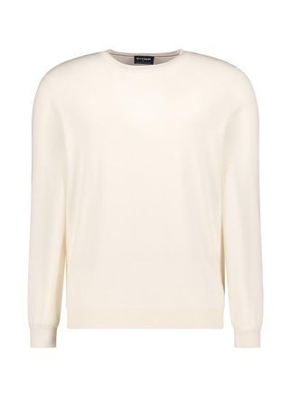 Olymp Herren Pullover wei&szlig; unifarben