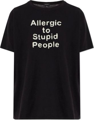 R13 Femme, Tops, Noir, Taille: 36 FR T-shirt imprim&eacute;