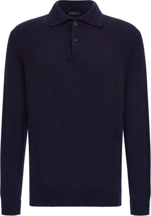 Boggi Milano polo boutonné à poche poitrine - Bleu