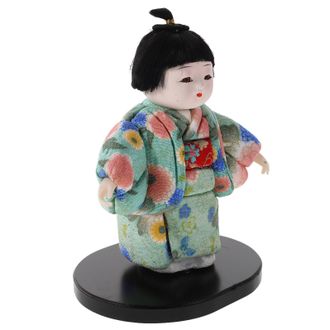 NUOBESTY Japanische Geisha Kimono Figur Klein aus Kunstharz Farbbest&auml;ndig und Formstabil Traditionelle Sammlerpuppen Dekoration f&uuml;r Sushi Restaurants und Wohnd