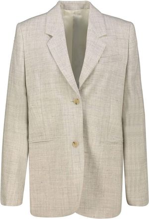 Toteme Damen Blazer mit Leinen TAILORED SUIT JACKET Regular Fit