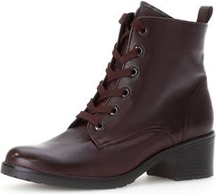 Gabor Bottines &agrave; lacets pour femme, largeur suppl&eacute;mentaire mod&eacute;r&eacute;e (G), Merlot 69, 39 EU