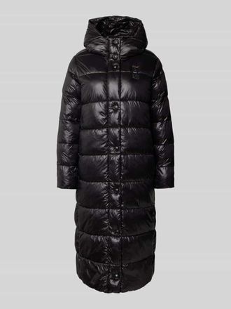 Blauer Regular Fit Steppmantel mit Label-Detail Modell BELLEVUE