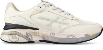Premiata Low-Top Sneaker - Low-Top White Sneakers With Leather - Gr. 41 (EU) - in Grau - f&uuml;r Damen