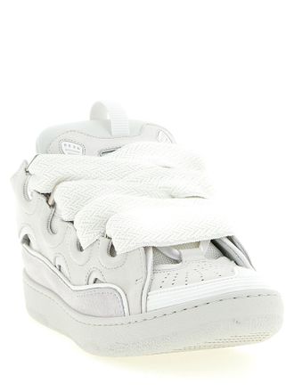 Lanvin Mens White Calfskin Chunky Sneakers