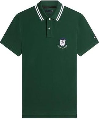 Tommy Hilfiger Polo droit &agrave; logo en coton m&eacute;lang&eacute;