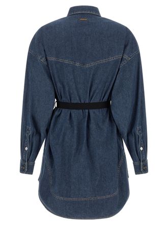 Versace Womens Blue Cotton Short Dress