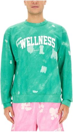 Sporty & Rich Wellness Ivy Crewneck - - Sweatshirts & Hoodies - Herren - Gr&uuml;n - S