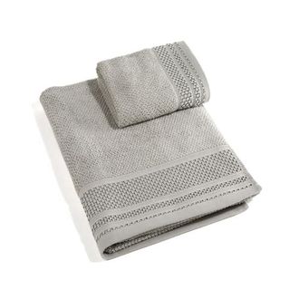 Caleffi GIM G&auml;stetuch, Baumwolle, grau, cm 40 x 55 & 60 x 100